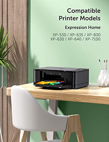 410XL Ink Cartridge Replacement for Epson 410 T410 Ink for Remanufactured Expression XP-7100 XP-830 XP-640 XP-630 XP-530 XP-635 Printer (Black, Cyan, Magenta, Yellow, Photo Black) 5 Pack
