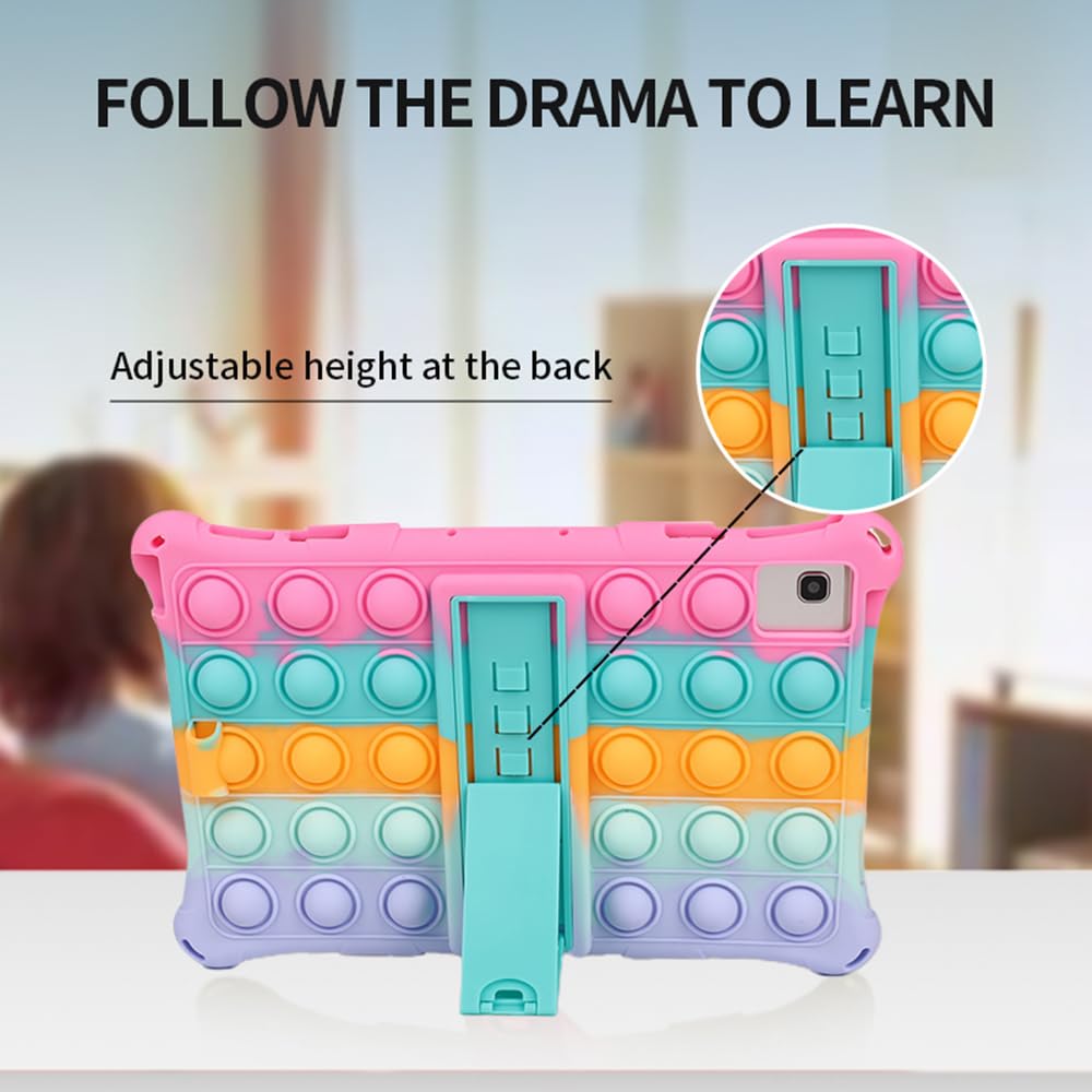 AIJAKO 10.4 Inch Silicone Case for TECLAST T40S Tablet, Protective Cover with Multi-Viewing Angles Stand Pencil Holder for TECLAST T40S/TECLAST T40 Pro/TECLAST T40/TECLAST T40 Plus/T40 5G, Pink Purple
