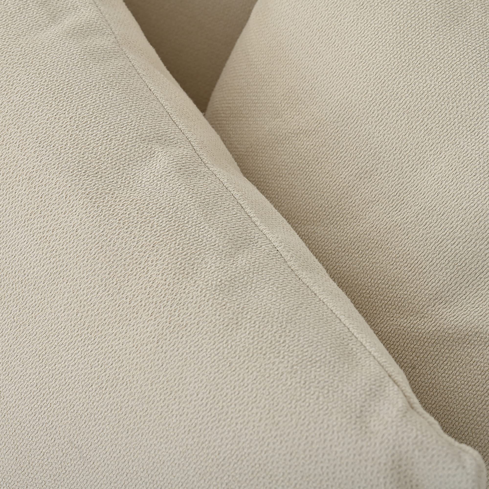 Merax Sofa with Removable Back and Seat Cushions and 4 Comfortable Pillows, Beige