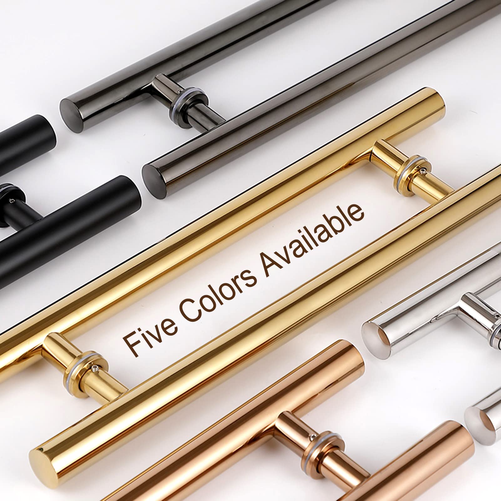 SUCHETA Modern Barn Door Handles Heavy Duty Commercial Grade Push Pull Handles Double Sided,Stainless Steel Door Grab for Interior and Exterior Door