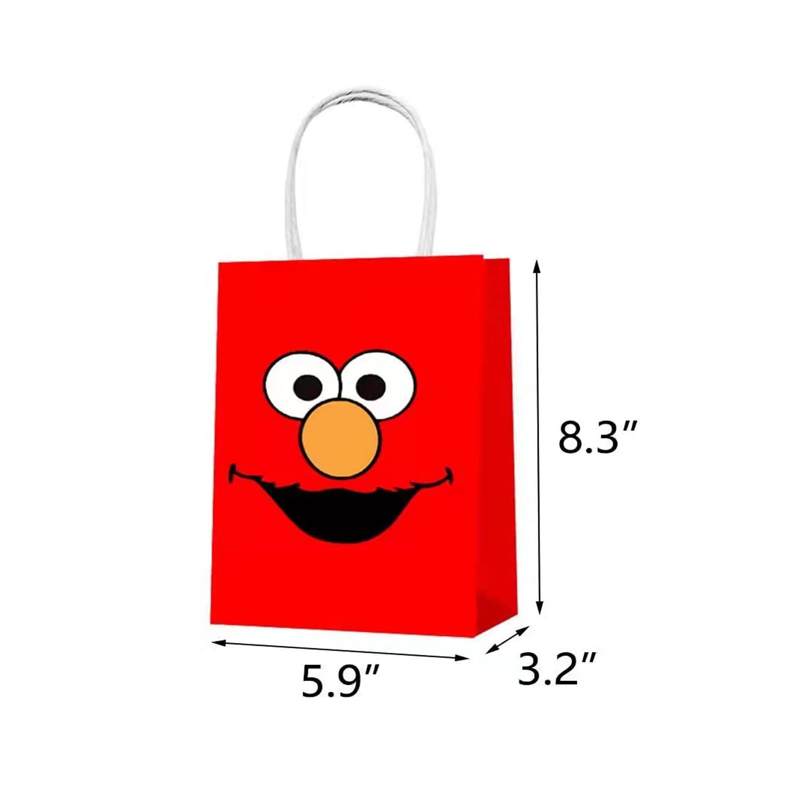 16 Packs Elmo Party Bags for Se-same Street Birthday Party Supplies, Including 4Patterns for Kids Birthday Party Decorations