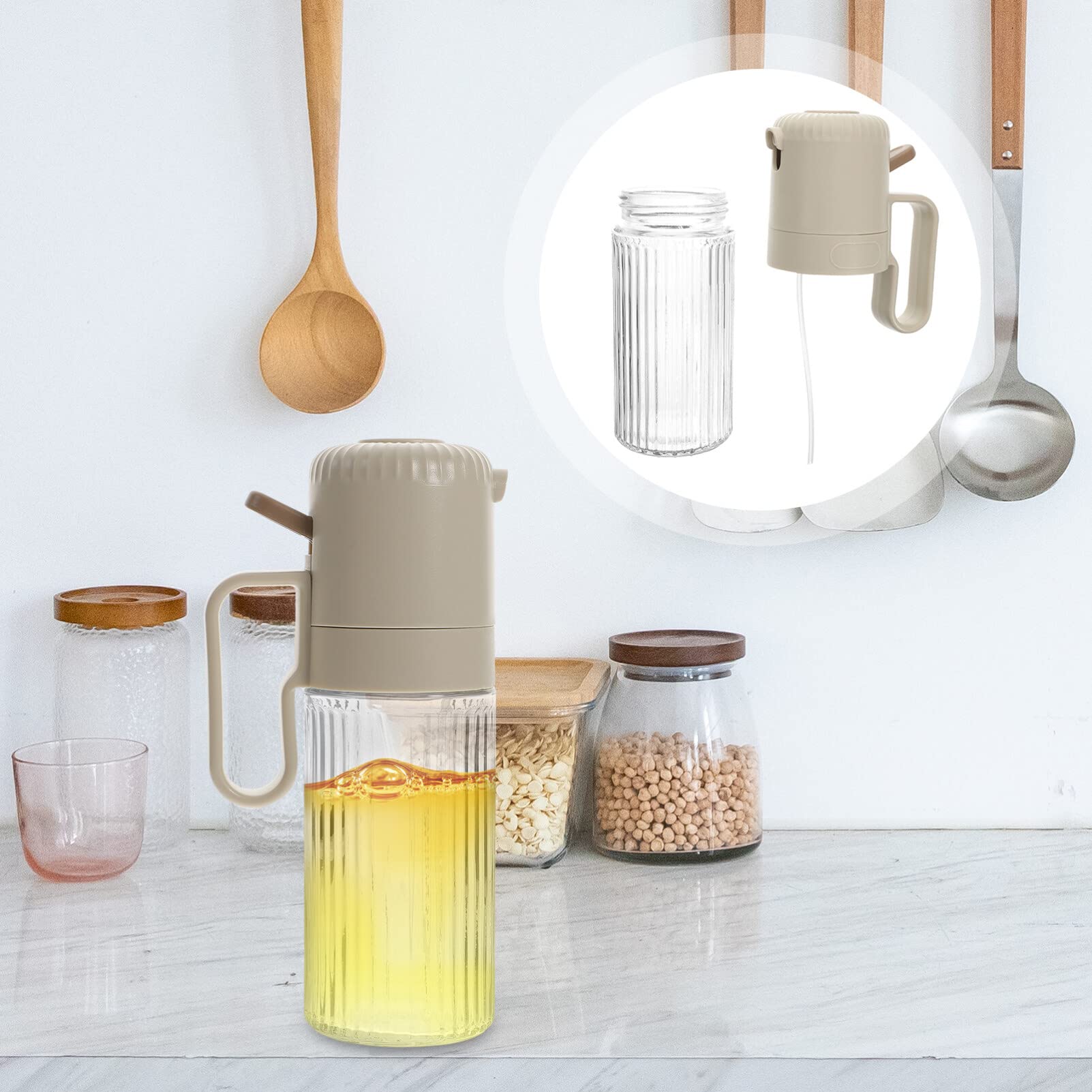 Cabilock Spray Bottle Olive Oil Spray Cooking Gadgets Oil Dispenser Container Oil Bottles for Kitchen .oil Dispenser Kitchen Gadgets Kitchen Oil Container Oil Holder Oil Sprayer for Cooking