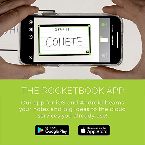 Rocketbook Cloud Cards - Eco-Friendly Reusable Index Note Cards With 1 Pilot FriXion ColorStick Pen & 1 Microfiber Cloth Included - Single Set of 80 (3" x 5")