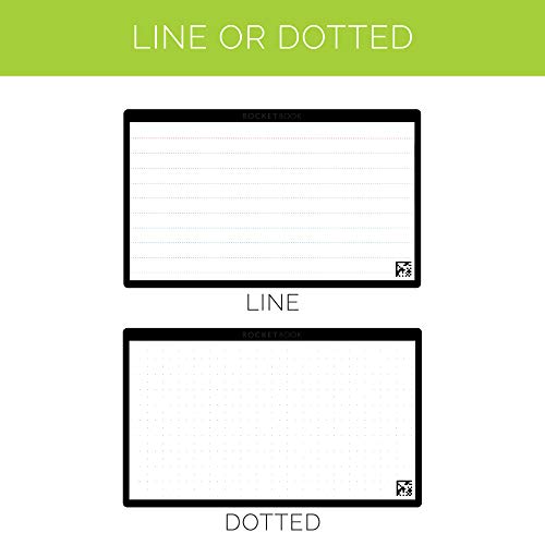 Rocketbook Cloud Cards - Eco-Friendly Reusable Index Note Cards With 1 Pilot FriXion ColorStick Pen & 1 Microfiber Cloth Included - Single Set of 80 (3" x 5")