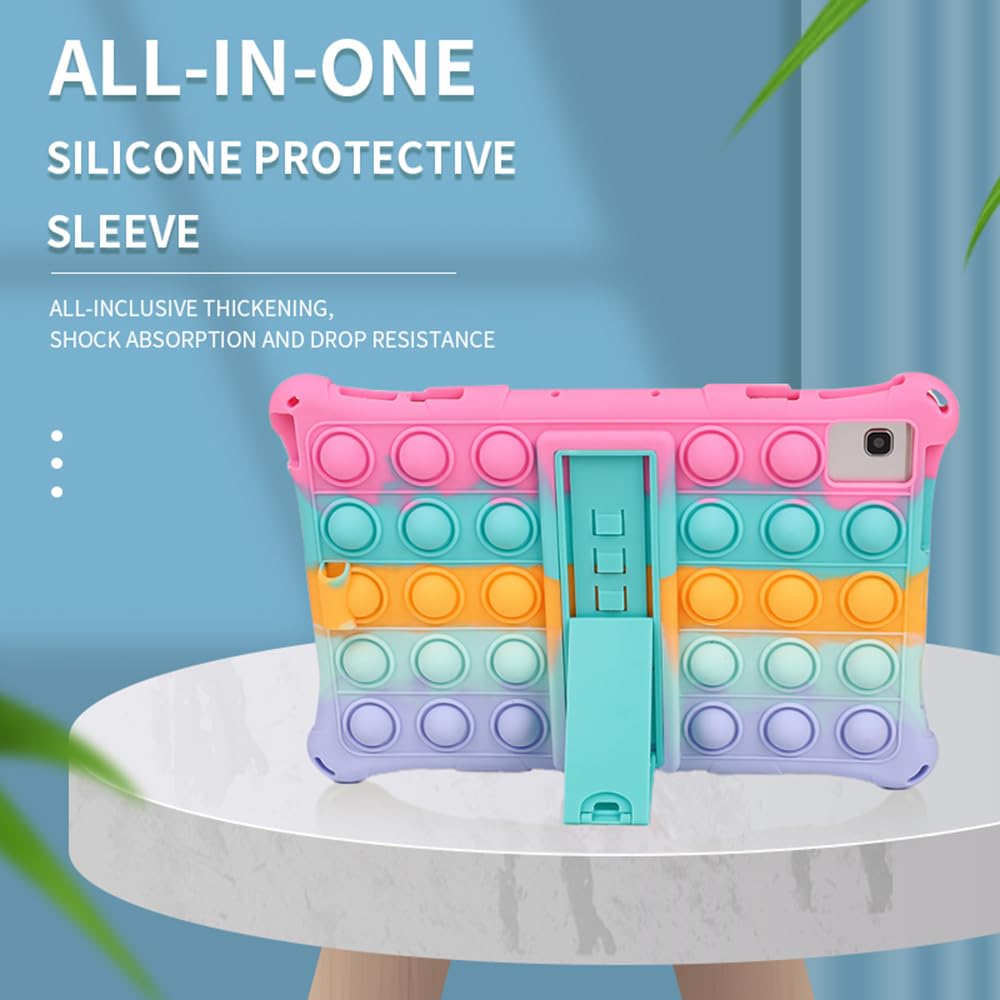 AIJAKO 10.4 Inch Silicone Case for TECLAST T40S Tablet, Protective Cover with Multi-Viewing Angles Stand Pencil Holder for TECLAST T40S/TECLAST T40 Pro/TECLAST T40/TECLAST T40 Plus/T40 5G, Pink Purple