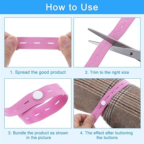 uxcell Clothes Storage Elastic Band with Buttonhole, 50Pcs Clothing Storage Strap, Clothes Organization System for Drawer Blanket Storage Band, Blue