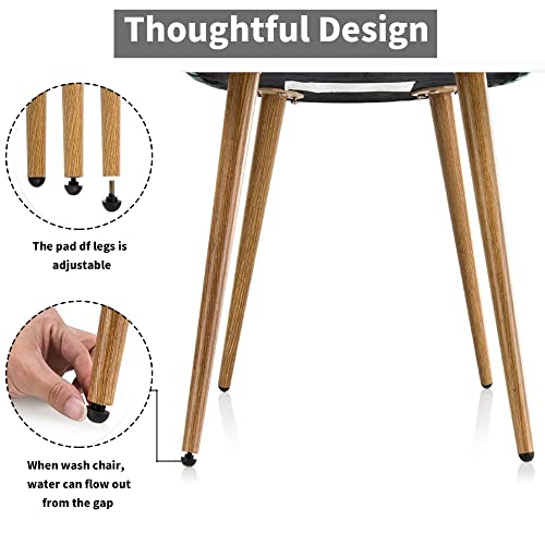 ExAchat Dining Chairs Set of 4, Velvet Dining Room Chairs Modern Kitchen Chairs with Backrest Wooden Style Metal Legs for Dining Room Living Room Restaurant Cafe Kitchen Green
