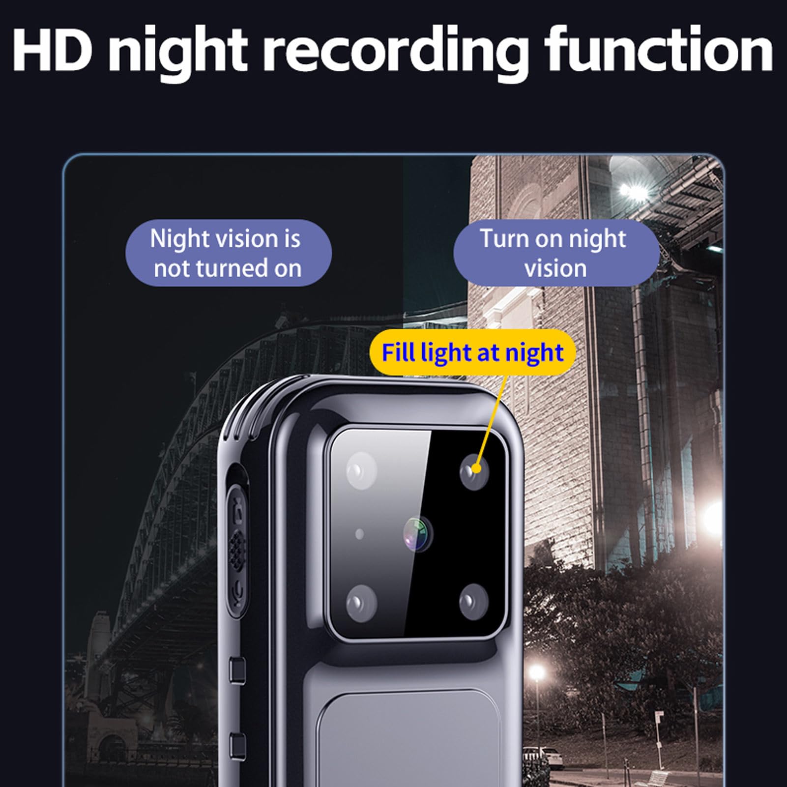 Portable Camera, 1080P WiFi Sports Camera 16G Storage One Button Operation for Video Recording