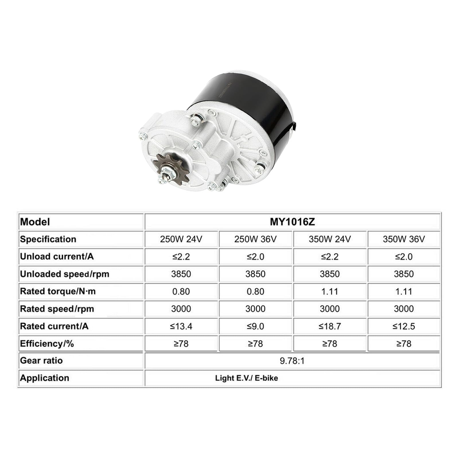 LyeXD 24V 250W Electric Bicycle Motor Kit, E-Bike Conversion Kit, Bike Motor Retrofit w/Motor Controller for 16''-28'' Wheel Motor Conversion Chain Kit (Battery not Included)