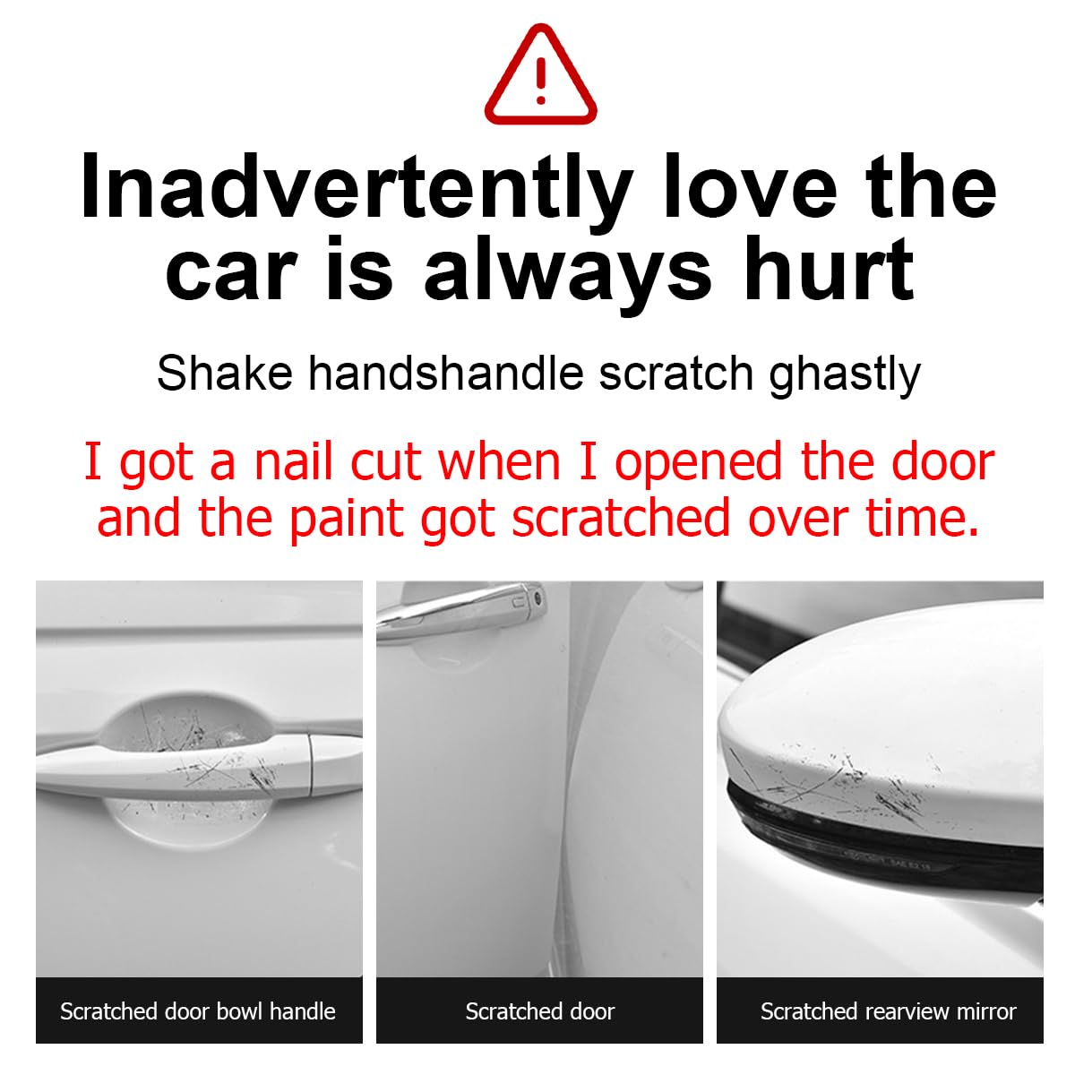 Car Door Handle Bowl Sticker, 8 Pcs Carbon Fiber Anti-Scratches Protectors, Universal Car Door Handle Cup Paint Guard Protective Films, Self-Adhesive & Non-Marking, Car Accessories