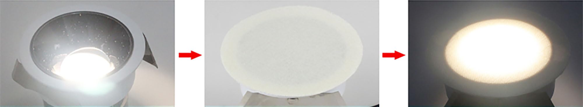Kiven Led Light Cover,Light Blocking Stickers, 6.3in in Dia, Beige Fabric, LED Light Dimming Sticker for Recessed Light/Can Light, LED Spotlight, Ceiling Light, Downlight