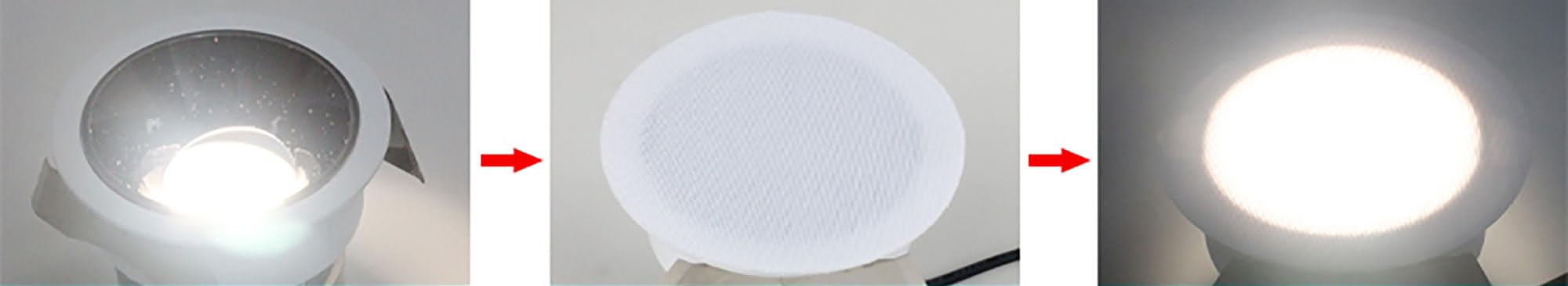 Kiven Led Light Cover,Light Blocking Stickers, 4.7in in Dia, White Fabric, LED Light Dimming Sticker for Recessed Light/Can Light, LED Spotlight, Ceiling Light, Downlight