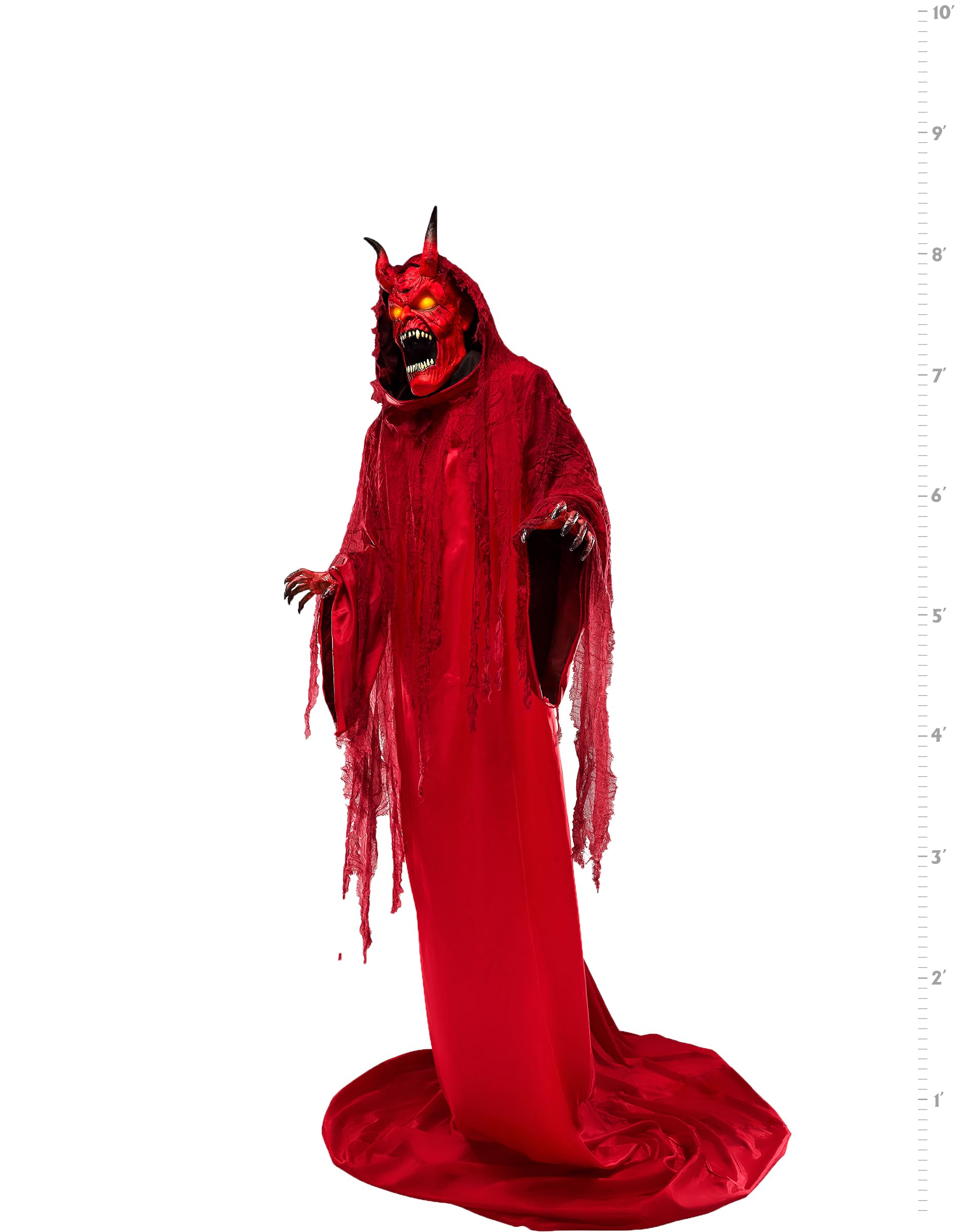 Spirit Halloween 4.9 Ft Hell Spawn Animatronic | Animated Decoration | Body Extends | Light Up LED Eyes | Speaks Phrases
