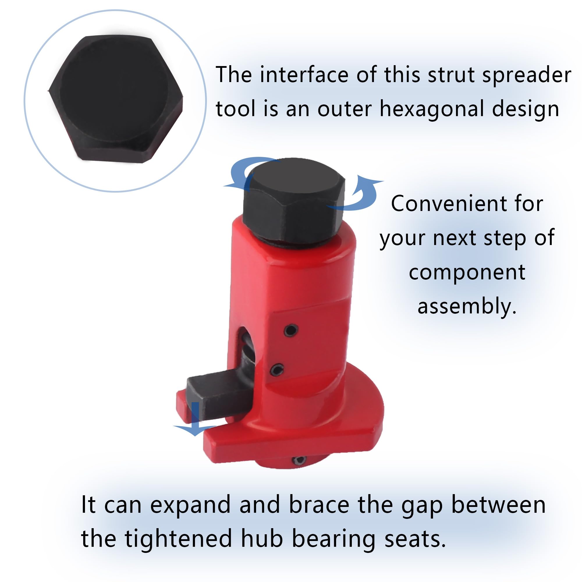 Car Strut Spreader Tool,Heavy Duty Car Strut Shock Absorber Socket Spreader Tool for 5.0-10.5 mm,Professional Automotive Tools Compatible with Ford BMW Audi VW (Red)