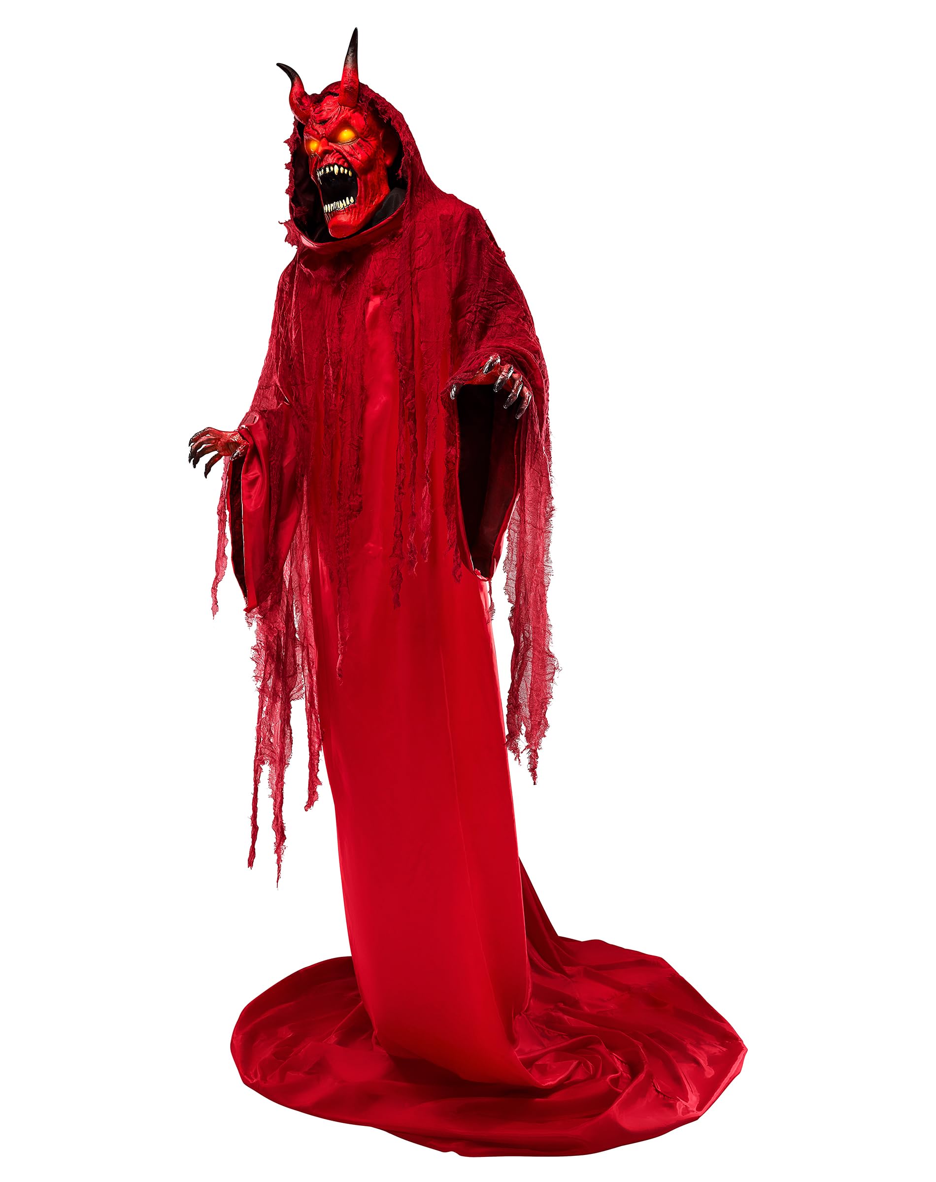 Spirit Halloween 4.9 Ft Hell Spawn Animatronic | Animated Decoration | Body Extends | Light Up LED Eyes | Speaks Phrases