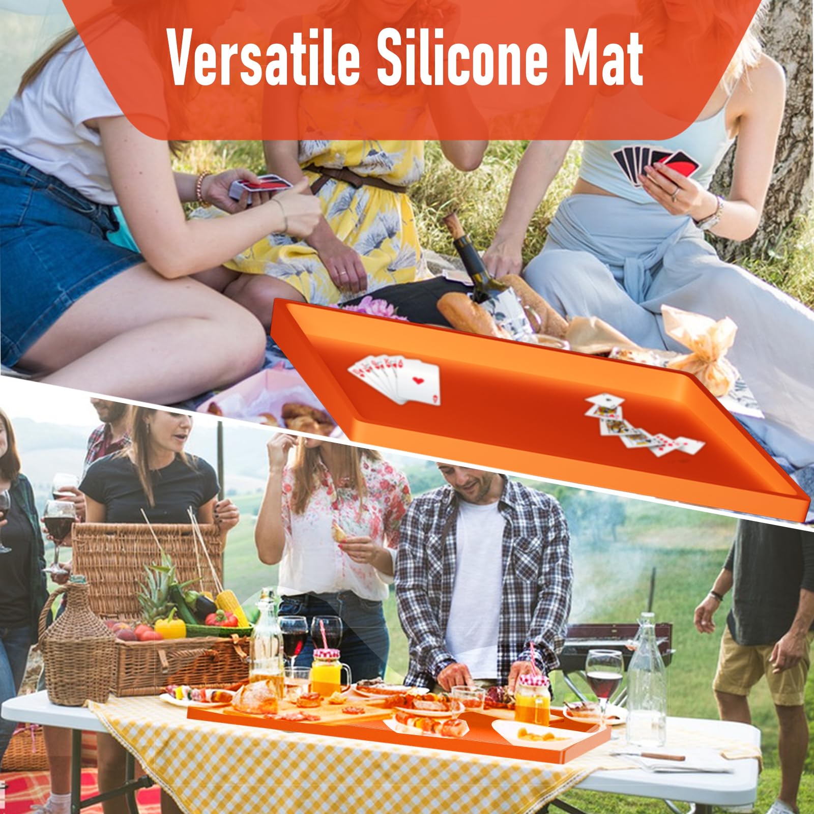 ShauBaby 28’’【Full Coverage Upgraded】Silicone Griddle Cover for Blackstone Griddle Protective Mat Cover Comes with 3pc Tools for Blackstone Accessories, Thicker Silicone Mat for Outdoor Griddle