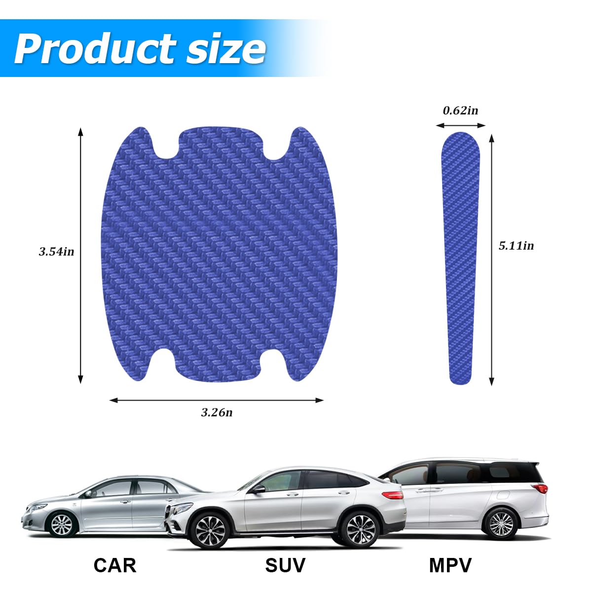 Car Door Handle Bowl Sticker, 8 Pcs Carbon Fiber Anti-Scratches Protectors, Universal Car Door Handle Cup Paint Guard Protective Films, Self-Adhesive & Non-Marking, Car Accessories