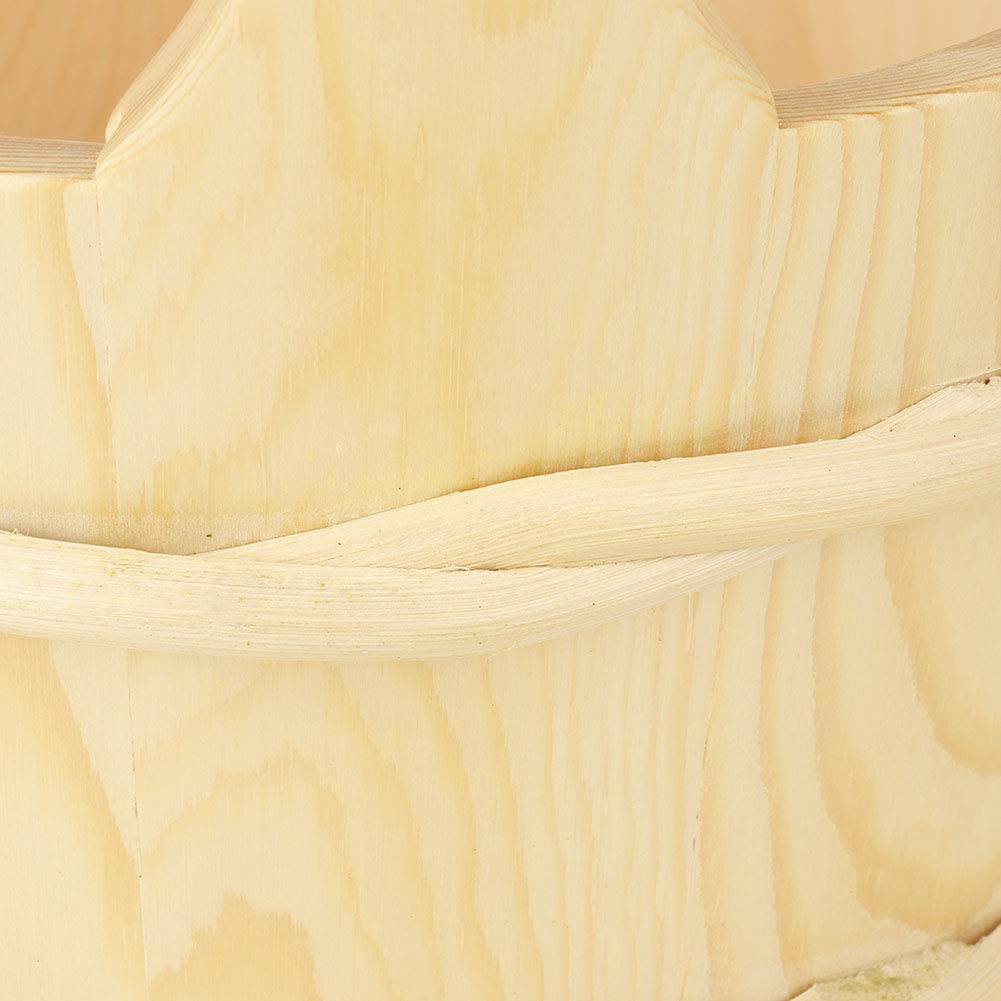 EVTSCAN Natural Sauna Wooden Barrel, Wooden Lined Hot Tub Barrel, Professional Sauna Spa Accessories, Bathroom Accessory Supplies