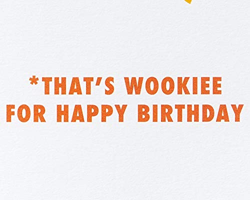 Papyrus Funny Star Wars Birthday Card (Wookie for Happy Birthday)