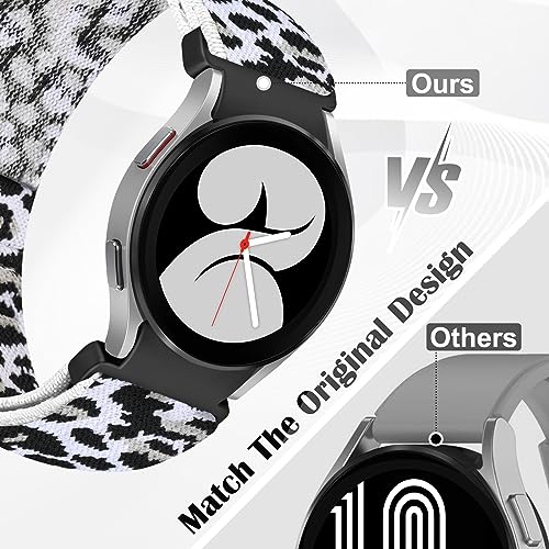Compatible with Samsung Galaxy Watch 5 40mm 44m /Galaxy Watch 4 Band 40mm 44m/Watch 5 Pro Band 45mm/Watch 4 Classic Strap 42mm 46mm, 20mm Soft Elastic Wristband Women Men (5 Pack)