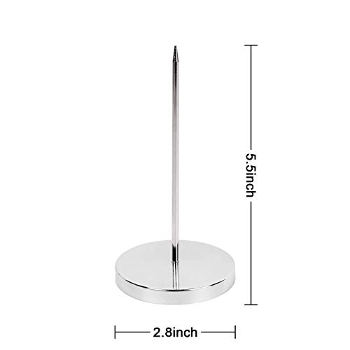 2PCS Bill Fork, Rod Paper Holder Spike, Stainless Steel Check Bill Holder, Memo Holder Spike