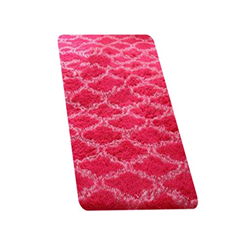 Scceatti Kitchen Mat Fluffy Bath Mats Hot Pink Boho Bathroom Rugs Modern Decor Ultra Rug Shaggy Home Area Mat Soft Plush Floor Rugs Room Carpet Home Decor for Kitchen Floor Kitchen Decor 63X20In Prime