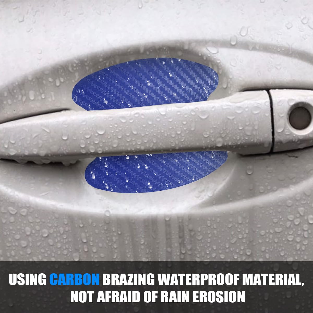 Car Door Handle Bowl Sticker, 8 Pcs Carbon Fiber Anti-Scratches Protectors, Universal Car Door Handle Cup Paint Guard Protective Films, Self-Adhesive & Non-Marking, Car Accessories