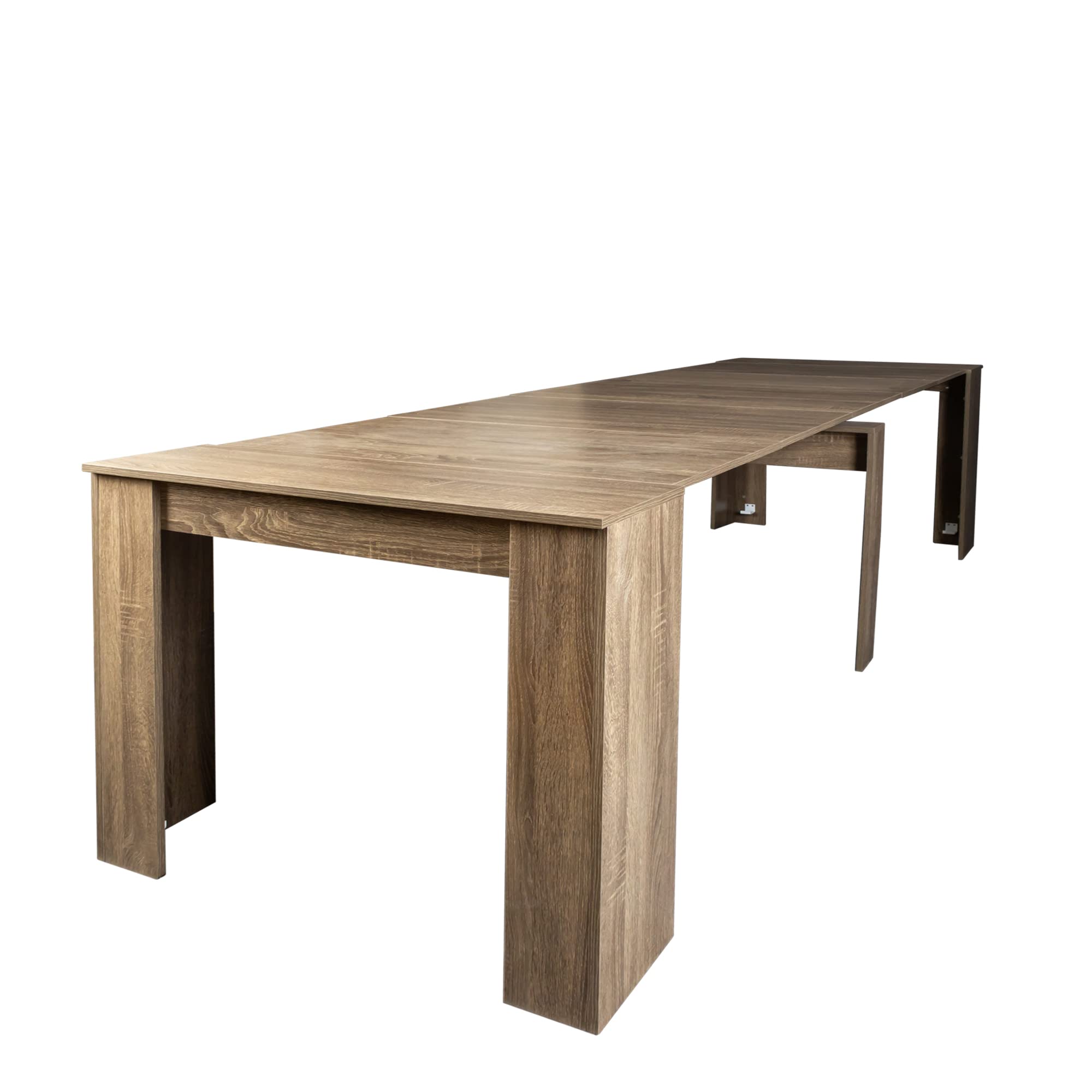 HomVent Expandable Dining Table for 6-12 Person, White Extendable Dining Room Table Wooden Kitchen Table Large Expandable Console Table Extendable from 20" to 118" Dining Table for