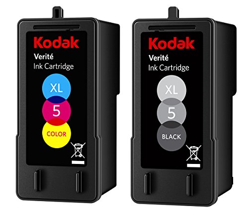 Kodak Verite 5 Replacement Inks (AL11CA) XL Black and Color Ink Jet Cartridge Bundle Compatible with All Kodak Verite Printers