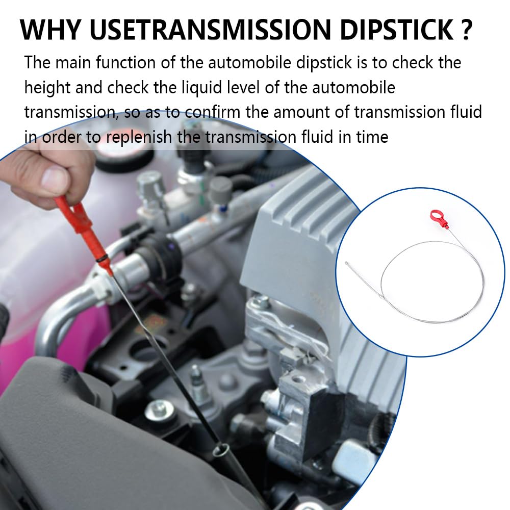 NHHC Automatic Transmission Dipstick Compatible with Jeep Dodge Chrysler with 2.7 3.5 3.6 3.7 5.7 6.1 6.4L Transmission Oil,OEM#8863B 9336 42RLE NAG1 Transmission Fluid Dipstick with O-Sealing Cap