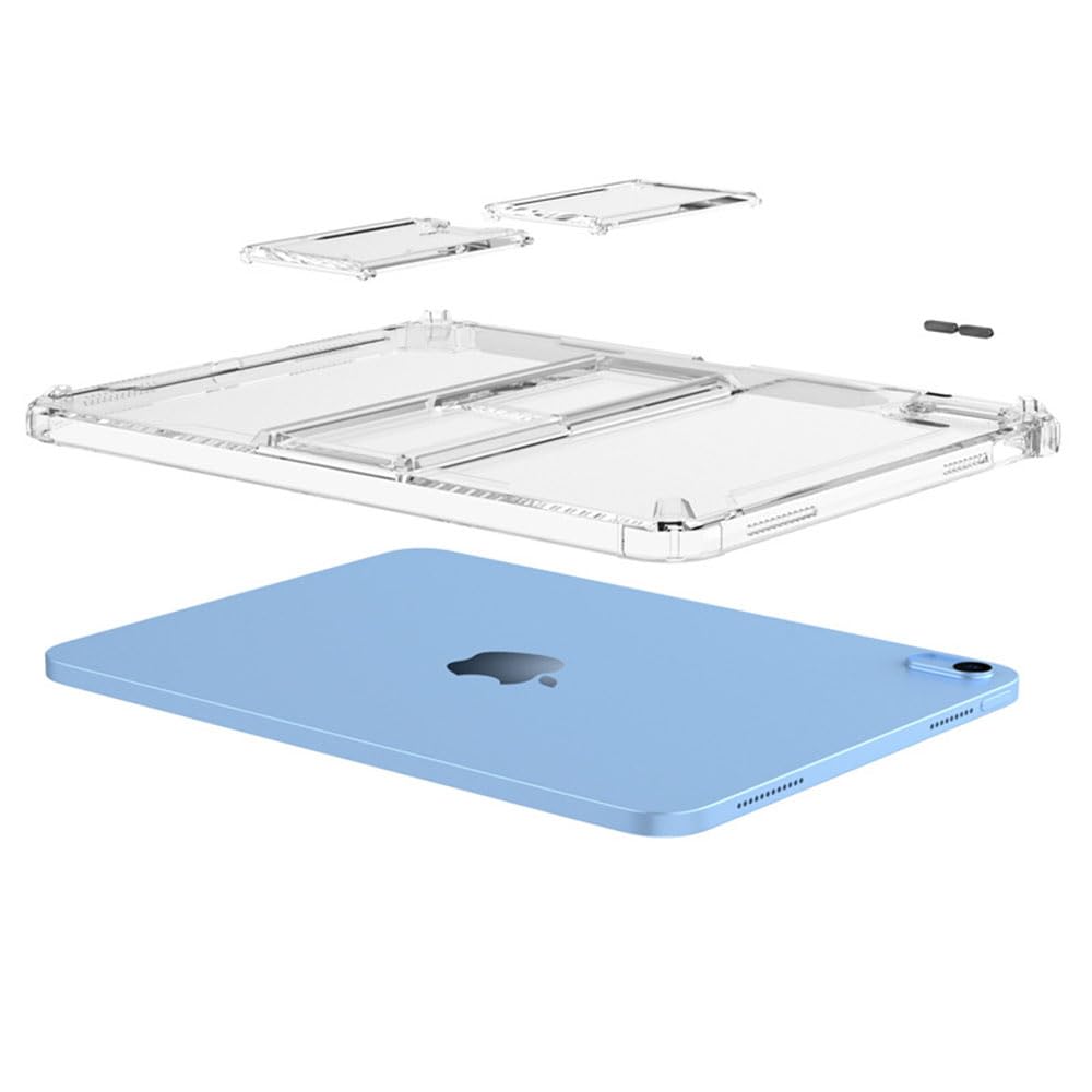 SFFINE Clear Case for New iPad 10th Generation 10.9-inch 2022,Slim Soft Flexible Lightweight TPU Gel Silicone Case Cover Skin with Pencil Holder for iPad 10.9" 10th Gen 2022 (Clear Stand)