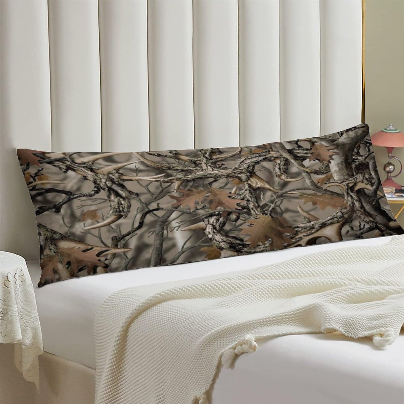 Lycomify Body Pillow Cover,Hunting camo Background Printed Long Pillow Cases Protector with Zipper Decor Soft Large Covers Cushion for Beding,Couch,Sofa,Home Gift 20"x54"
