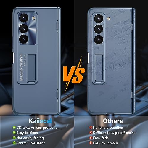 for Samsung Galaxy Z Fold 5 Cover: Lightweight Stylish Soft Phone Kickstand Case - Hinge Protection Slim Protective Phone Case for Samsung Z Fold 5 5G 2023 - Blue