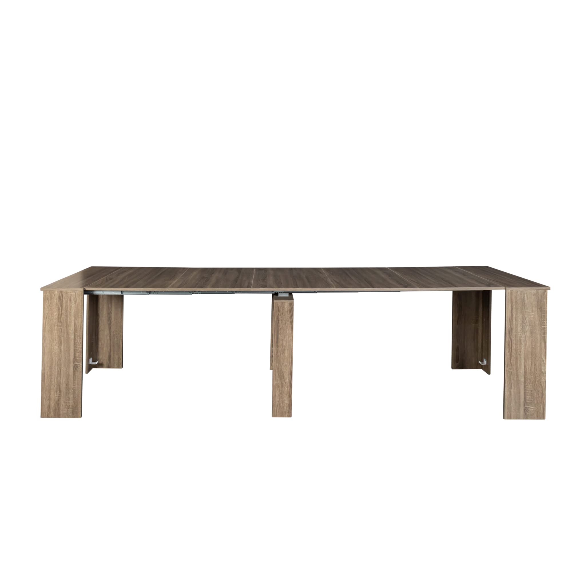 HomVent Expandable Dining Table for 6-12 Person, White Extendable Dining Room Table Wooden Kitchen Table Large Expandable Console Table Extendable from 20" to 118" Dining Table for