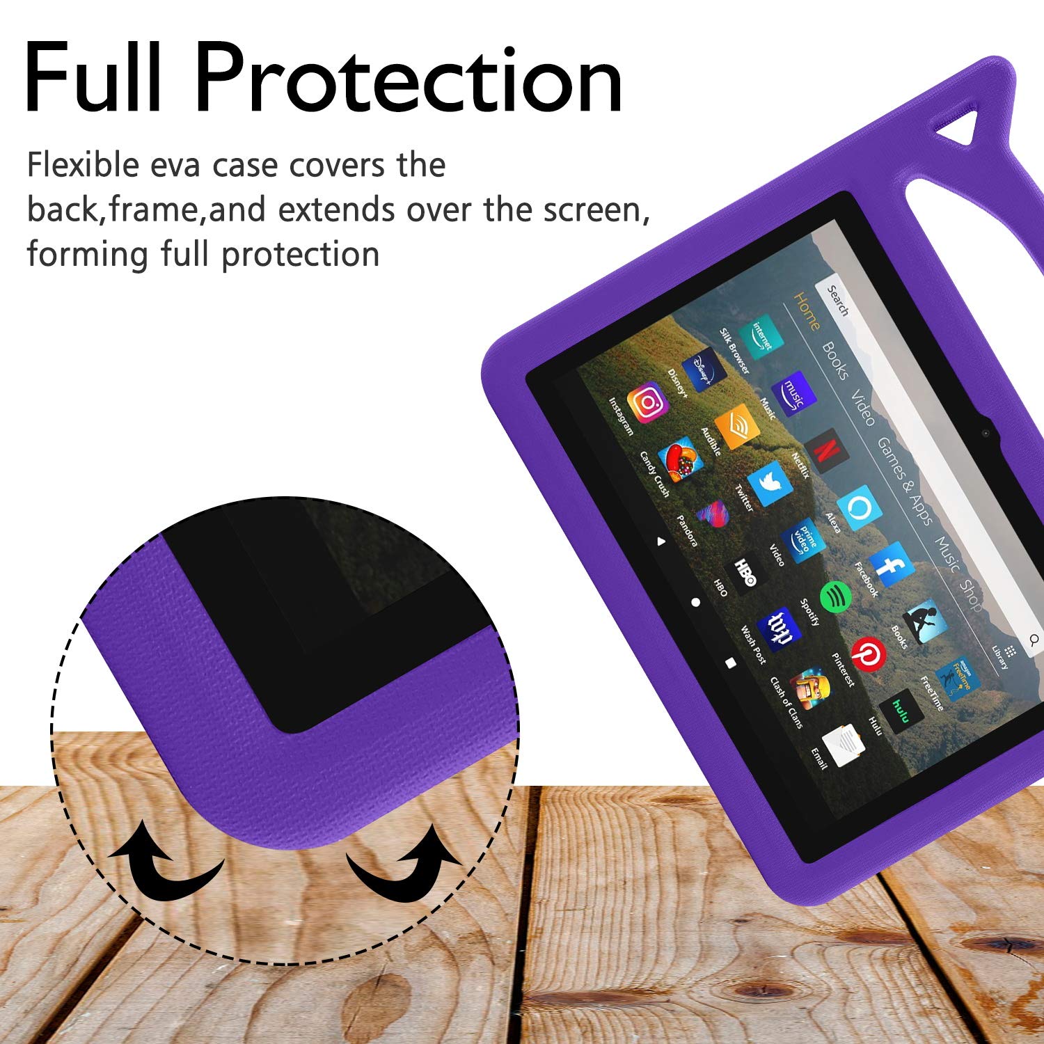 2022 8 in Android Tablet Cases 2020/2022, Ubearkk Lightweight Shockproof Anti-Slip Cover with Foldable Stand for 8β Display Tablet (ONLY fit for 12th/10th Gen, 2022/2020 Release)