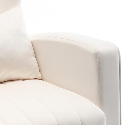 SZUBEE Modern Velvet Nursery, Accent Rocking Chair with with Solid Metal Legs, Upholstered Comfy Glider Rocker for Reading, Bedroom and Living Room,Beige