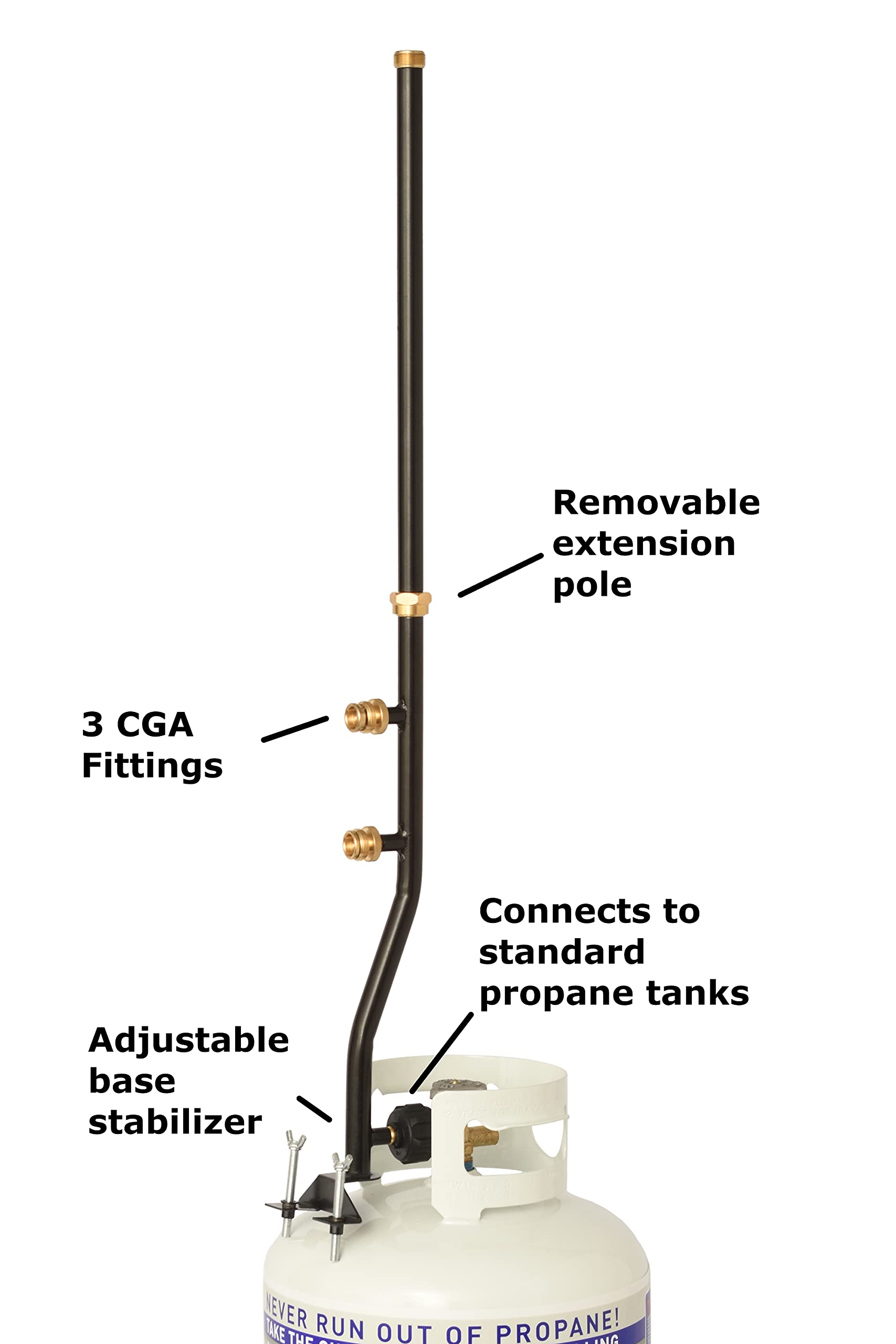 Coleman Northstar 1500 Lumens Propane Lantern + Flame King 3 Outlet Propane Distribution Post