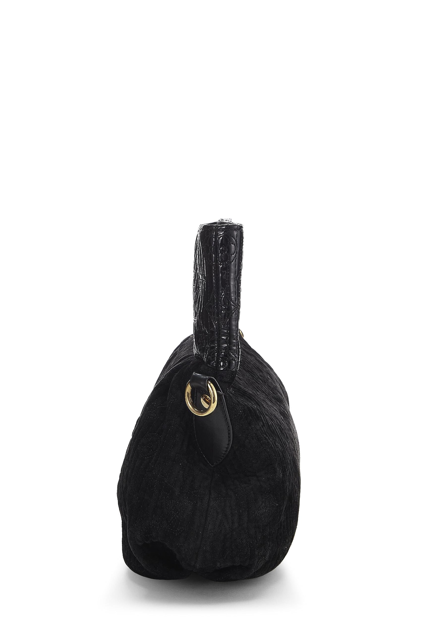 Louis Vuitton, Pre-Loved Black Monogram Suede Motard Before Dark Bag, Black