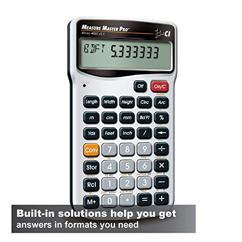 Calculated Industries 4020 Measure Master Pro Feet-Inch-Fraction and Metric Construction Math Calculator