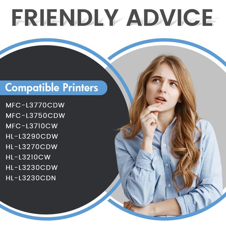 TN-227BK/C/M/Y High Yield 5 Pack Compatible for Brother TN227 TN-227 TN223 TN-223BK/C/M/Y Toner for MFC-L3750CDW MFC-L3770CDW HL-L3290CDW HL-L3210CW HL-L3230CDW MFC-L3710CW HL-L3270CDW Printer
