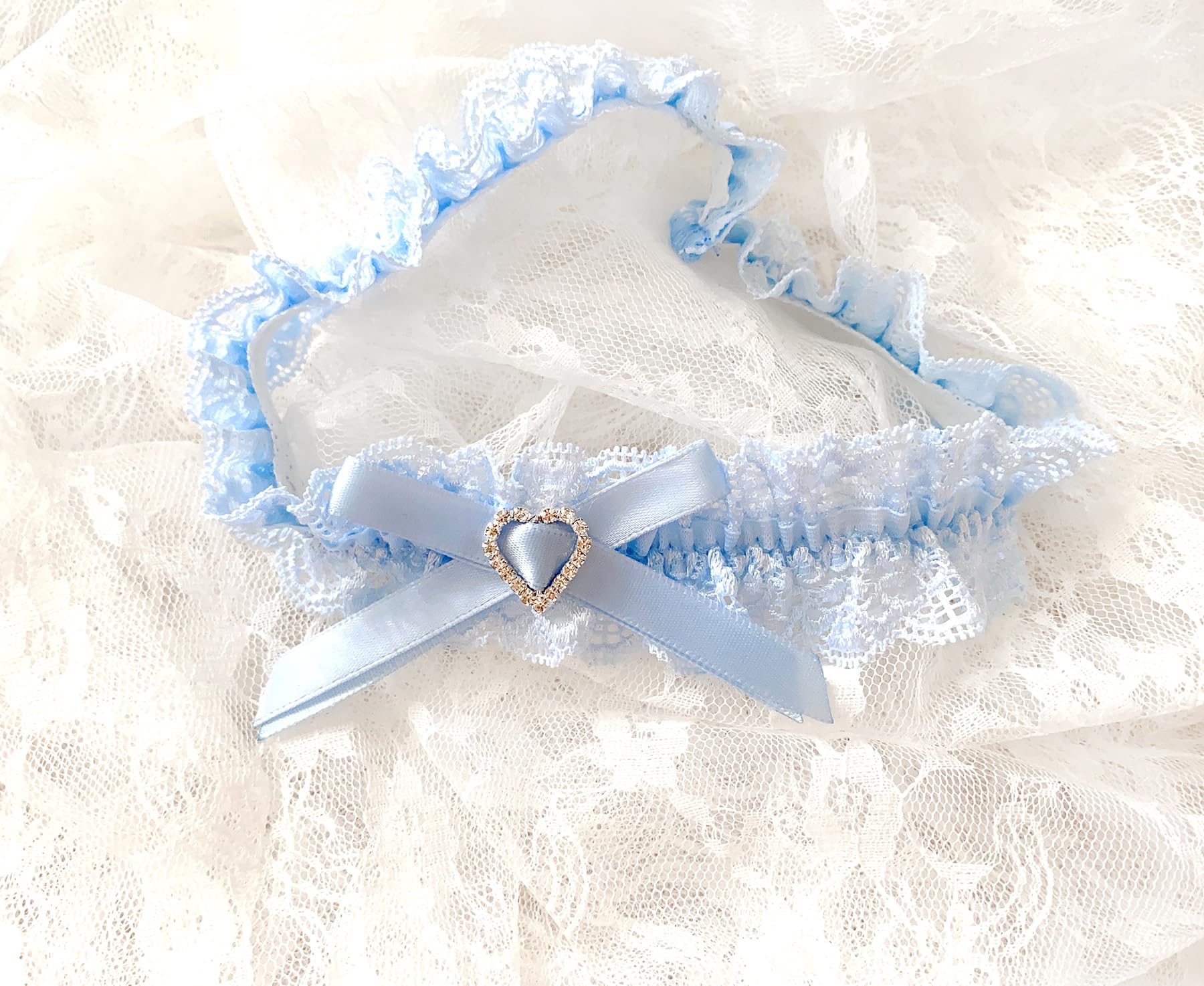 Ealafee 2023 Sexy Lace Wedding Garters for Bride with Bow Party Prom Leg Garter Belt Blue garter belt blue garter for bride on wedding