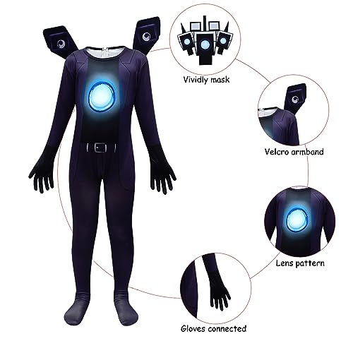 ASAOHAO Kids Halloween Outfit Boys Girls Vedio Game Character Jumpsuit Novelty Bodysuit
