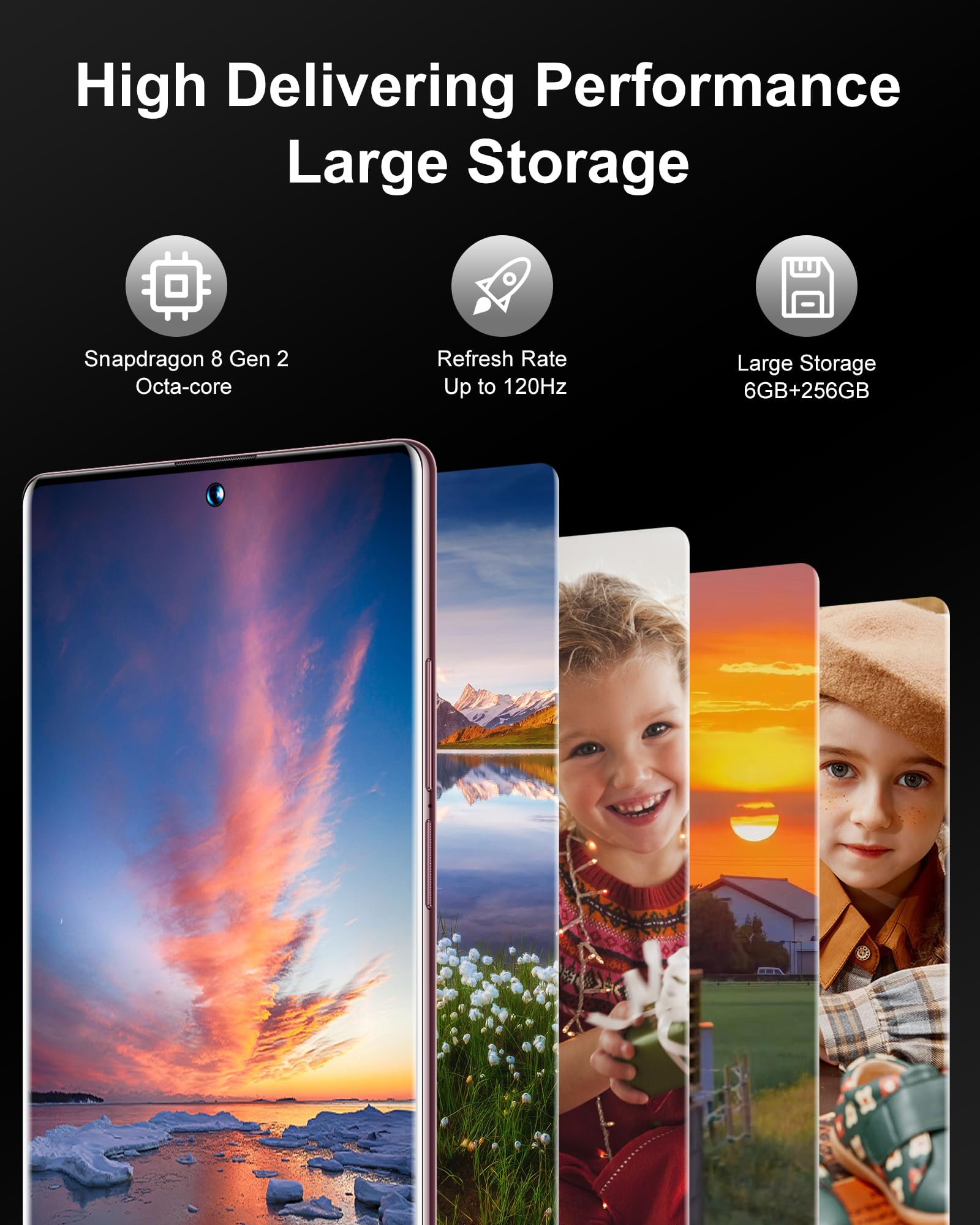 5G Unlocked Cell Phones,6G+256GB Dual Sim Smartphone, C21 Unlocked Mobile Phone with 7.3 inch Waterdrop Screen, Android Phone 24+64 MP | 7300mAh | Fingerprint Lock & Face ID | US Version (rose gold)