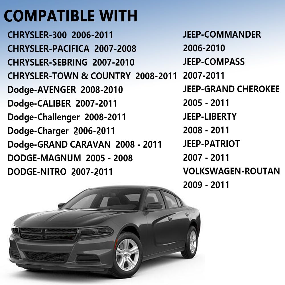 NHHC Automatic Transmission Dipstick Compatible with Jeep Dodge Chrysler with 2.7 3.5 3.6 3.7 5.7 6.1 6.4L Transmission Oil,OEM#8863B 9336 42RLE NAG1 Transmission Fluid Dipstick with O-Sealing Cap