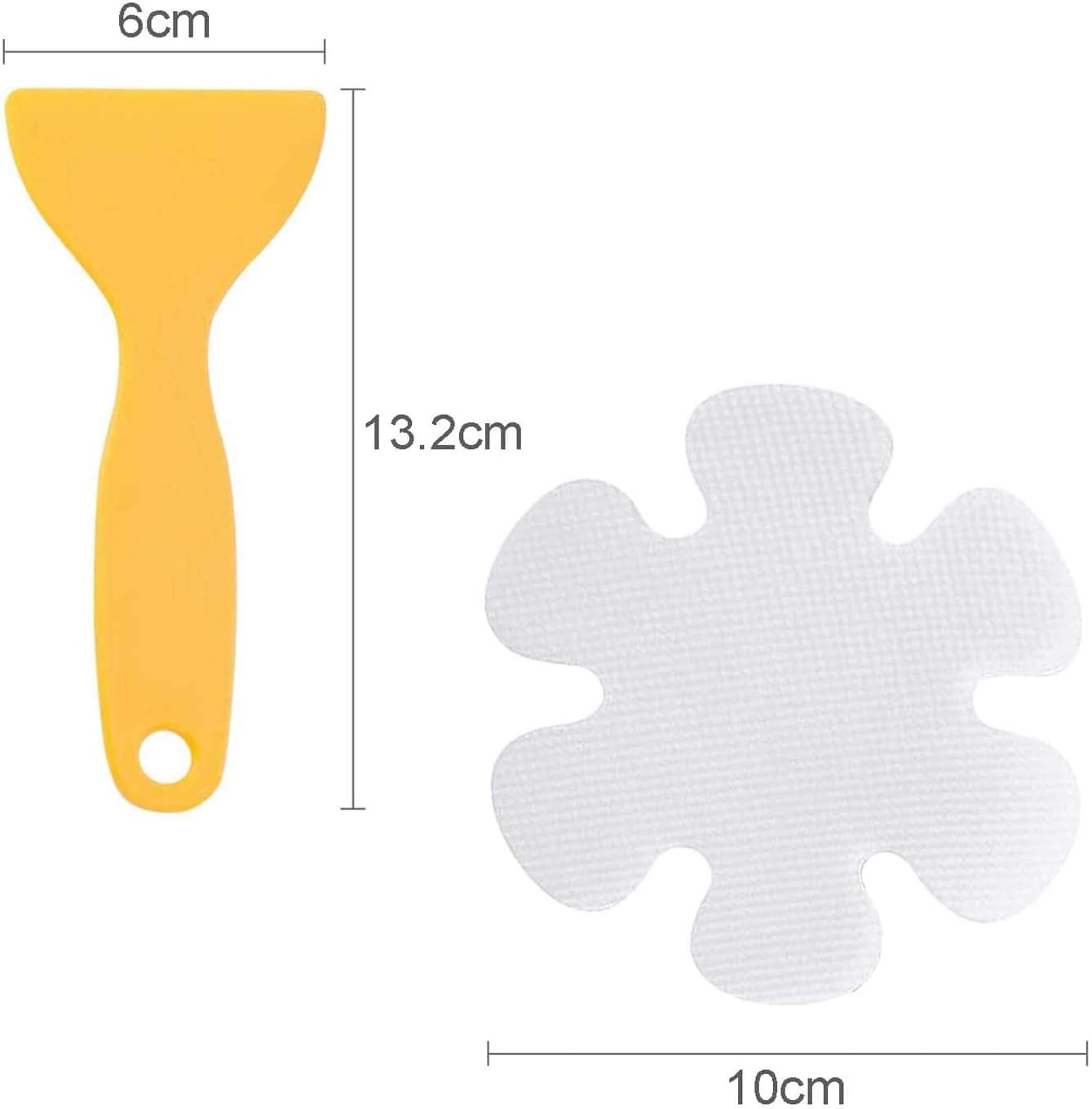 20 Pcs Bathtub Stickers,Non-Slip Flower Shape Safety Shower Treads Self Adhesive Shower Stickers with Scraper for Tubs Bath