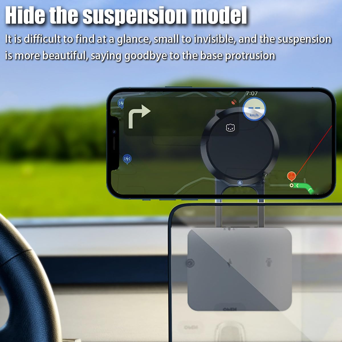 BESULEN Magnetic Phone Holder for Car, 6 Strong Magnets, Car Phone Mount with 2 Metal Plates, 720° Rotation Folding Case Friendly, Universal Auto Dashboard Cell Phone Holder Fits Most Smartphones