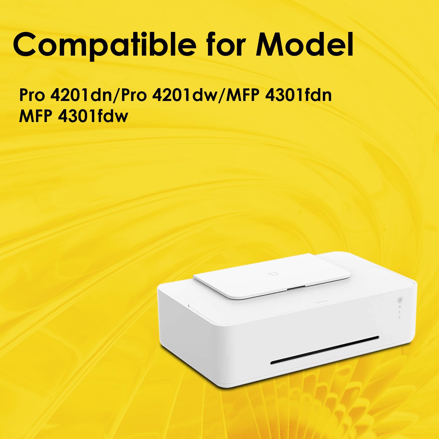ZHINGUAN Remanufactured 1PK 210A W2100A Black Toner Cartridge Works for Color Pro 4201dn 4201dw MFP 4301dw 4301fdn 4301fdw (with Chip)