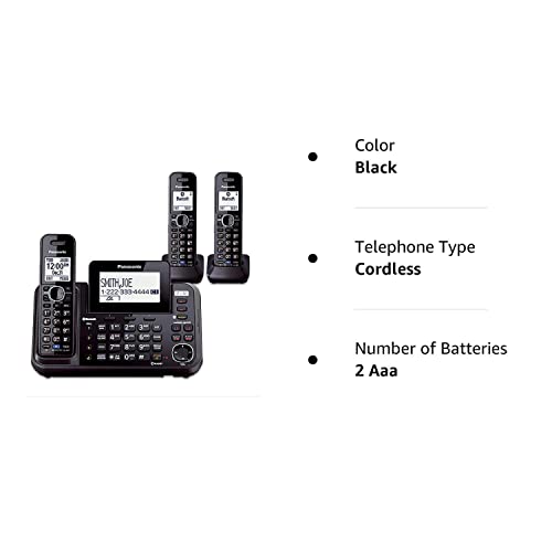 Panasonic KX-TG9542B + KX-TGA950B 3-Handset Cordless System (2 Line) DECT 6.0 1.9Ghz