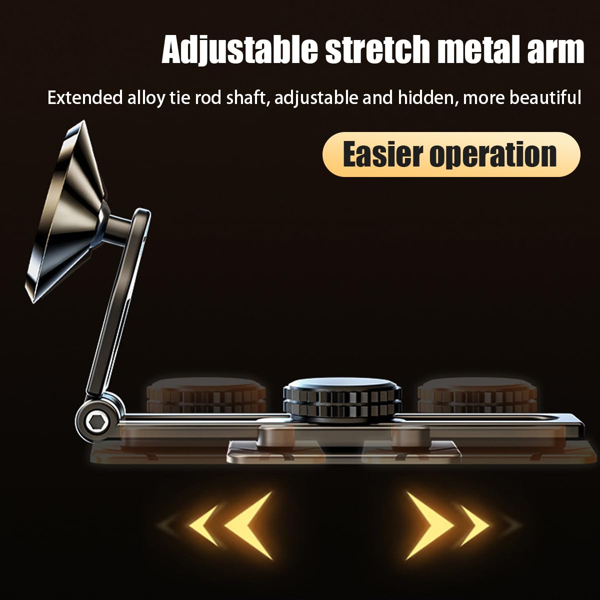 BESULEN Magnetic Phone Holder for Car, 6 Strong Magnets, Car Phone Mount with 2 Metal Plates, 720° Rotation Folding Case Friendly, Universal Auto Dashboard Cell Phone Holder Fits Most Smartphones
