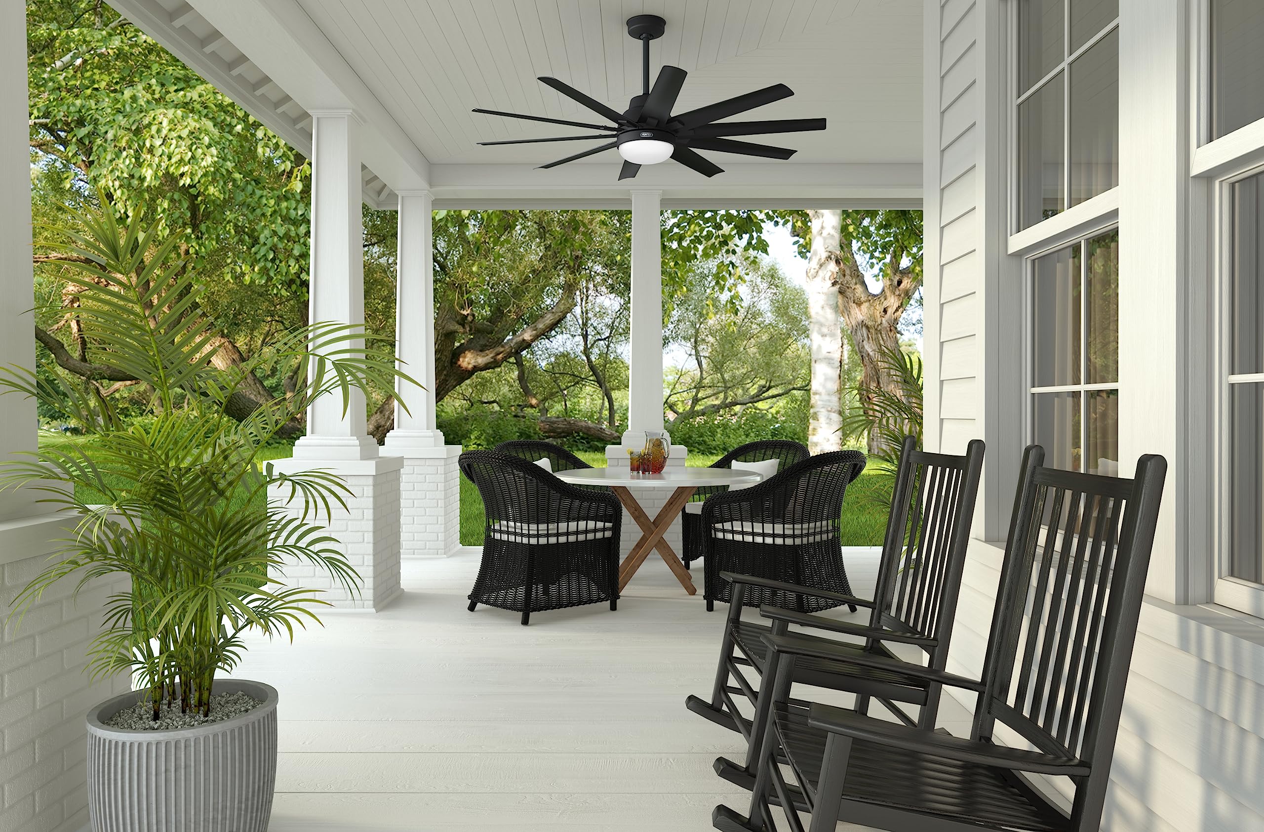 Hunter Fan Company 52615 Overton Ceiling Fan, 060, Matte Black